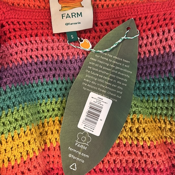 FARM Rio | Tops | Farm Rio Multicolored Crochet Blouse Nwt Size S ...